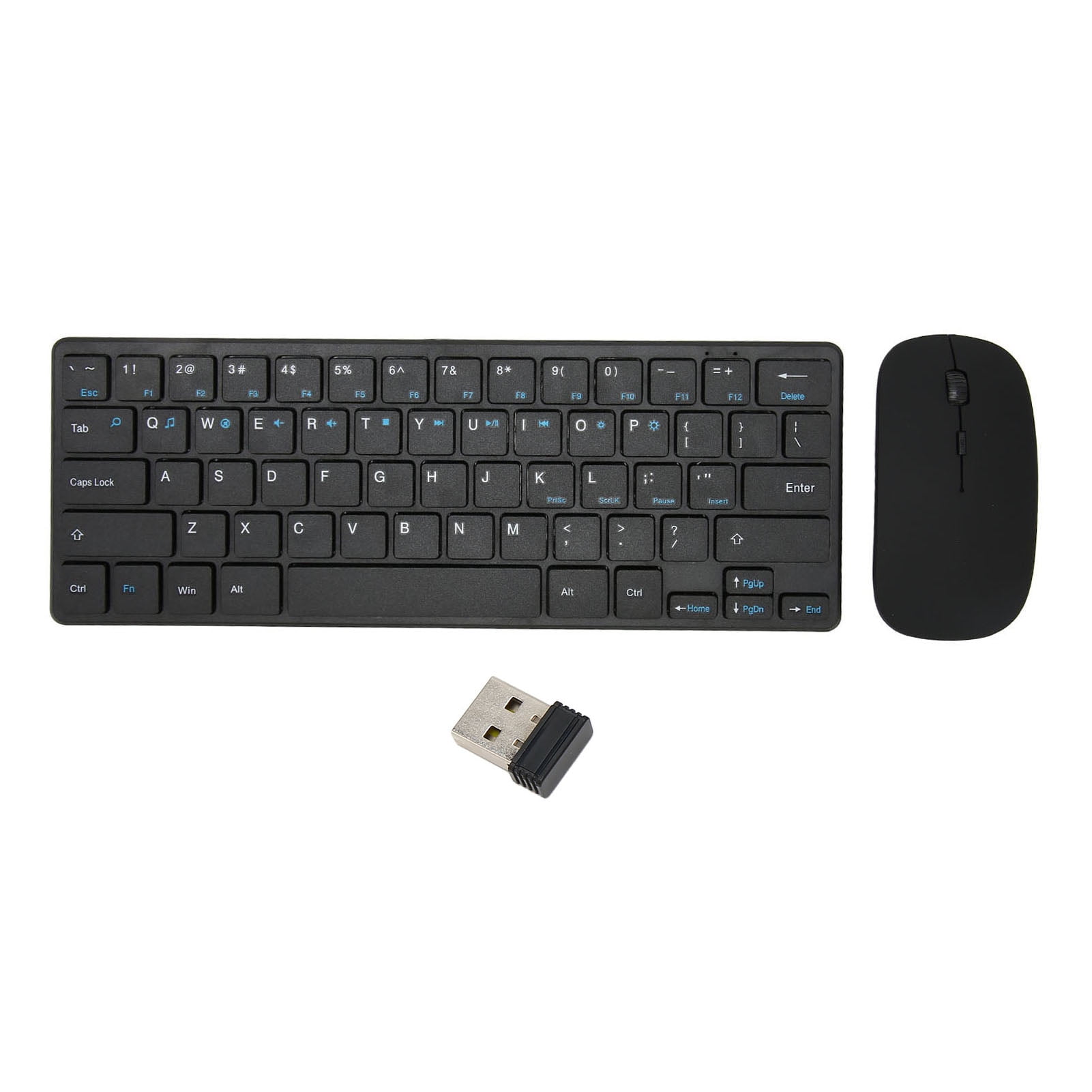 2.4G Wireless Keyboard Mouse Combo Ergonomic 64 Key Keyboard 3 DPI ...