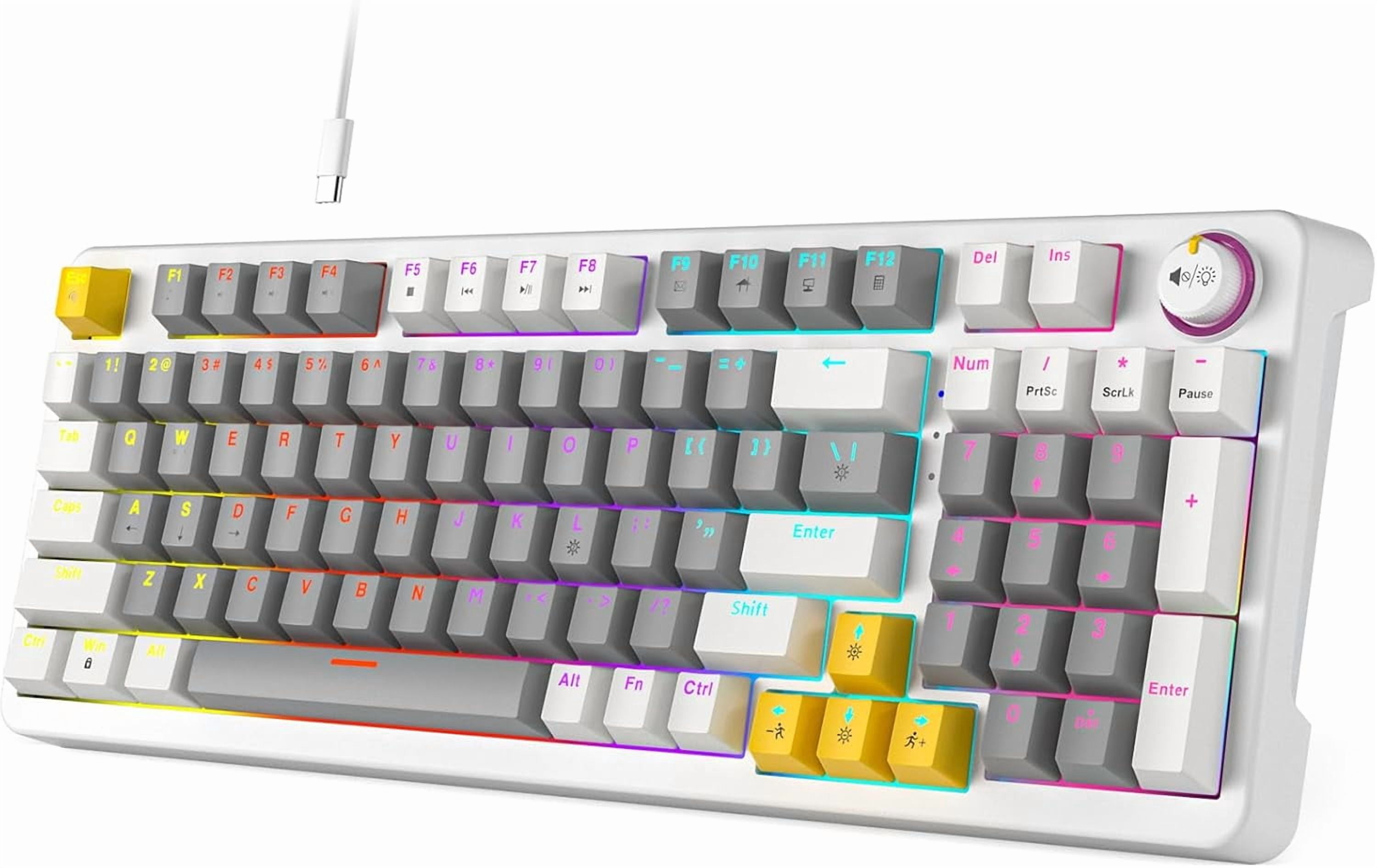 2.4G Wireless Keyboard Ultra Slim Full Size with Numeric Keypad and ...