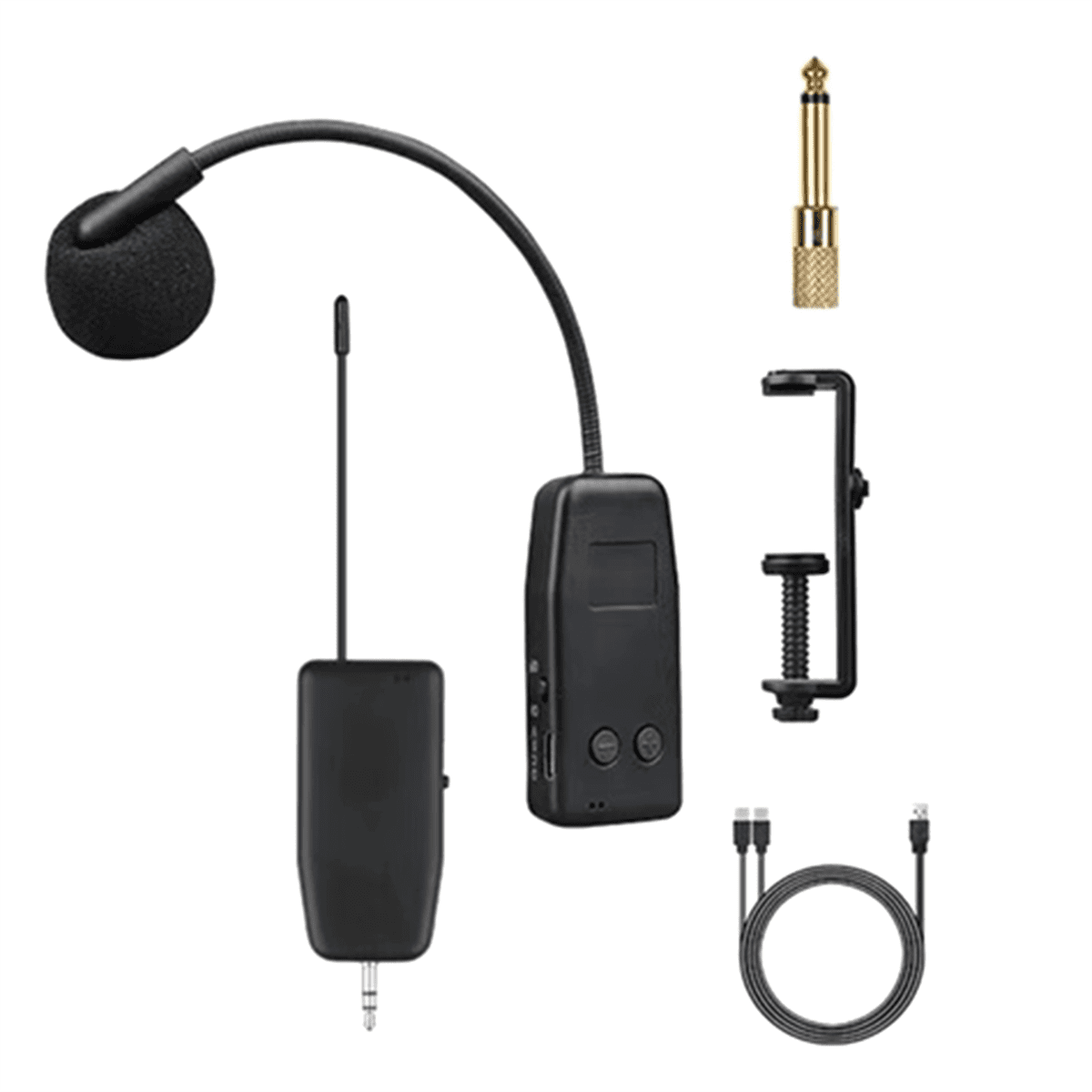 2.4G Wireless Microphone System for Violin, Cello, Guitar Clip-on ...