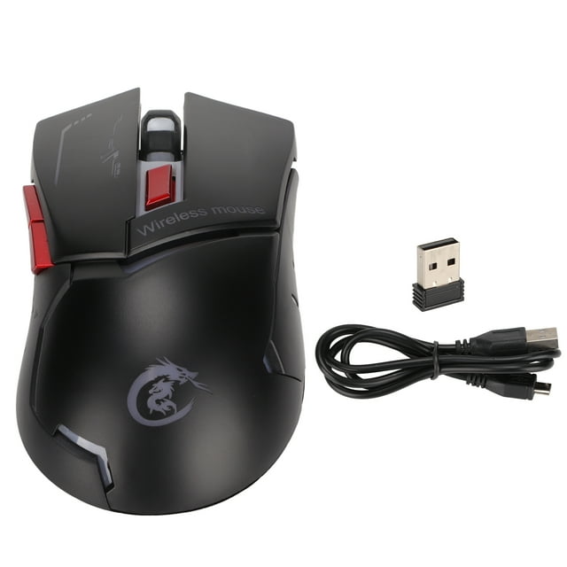 2.4G Wireless Mouse Ergonomic Gaming Mouse Three DPI Adjustable USB ...