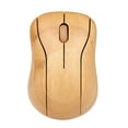 2.4G Wireless Optical Bamboo Mouse 3 Adjustable DPI Computer Mouse with ...