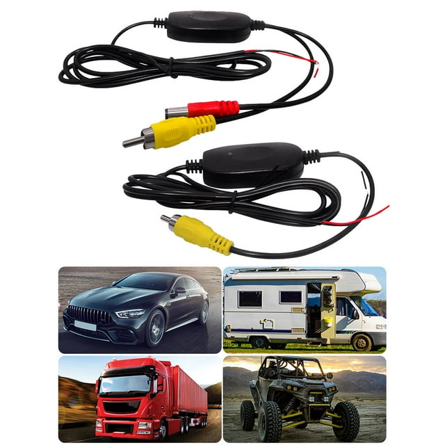 2.4G Wireless RCA Video Transmitter Receiver Kit For Car Monitor Backup ...
