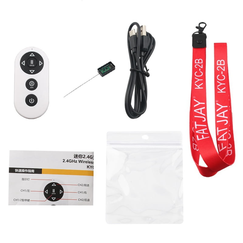 2.4G Wireless Remote Control with Waterproof Receiver 4-CH Mini ...