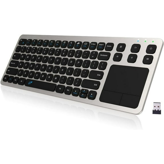 2.4G Wireless Touch TV Keyboard with Easy Media Control and Built-in ...