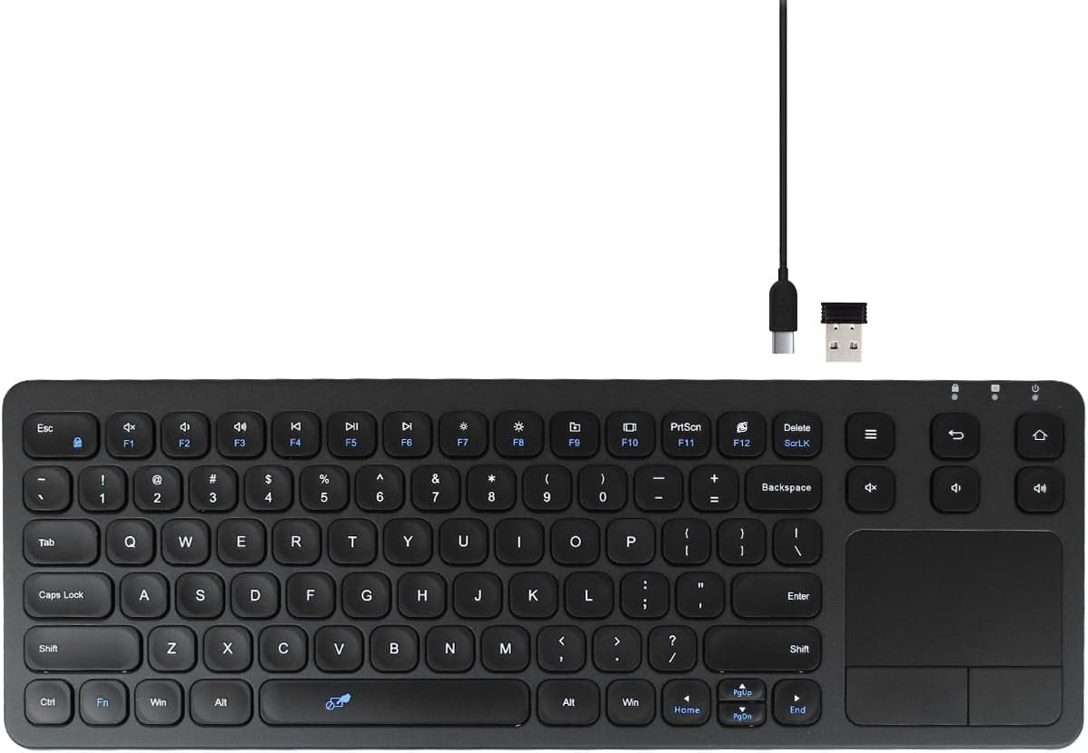 2.4G Wireless & Wired Touch Keyboard with Built-in Touchpad- USB Wired ... 2.4G Wireless & Wired Touch Keyboard with Built-in Touchpad- USB Wired ...
