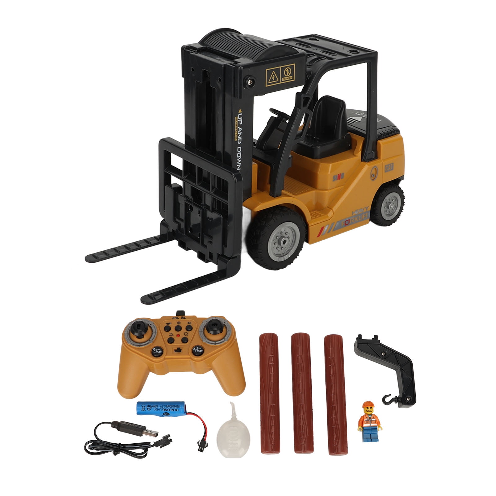 2.4GHZ RC Forklift Construction Truck Spray Realistic Impact Resistance ...
