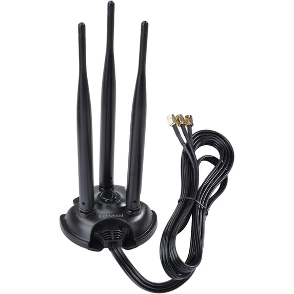 2.4GHz 5GHz Dual Band WiFi Antenna, 3 RP-SMA Connector WiFi 6 Antenna ...