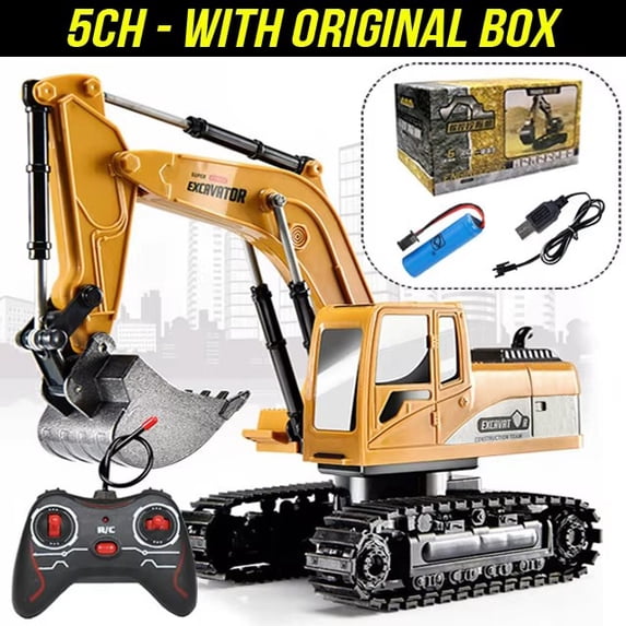 2.4GHz 6 Channel RC Excavator, 1:24 Scale Alloy & Plastic Engineering ...
