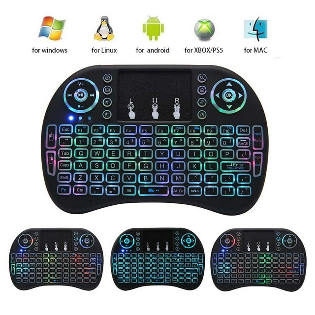 2.4GHz Backlit Mini Keyboard Touchpad Mouse, Mini Wireless Keyboard ...