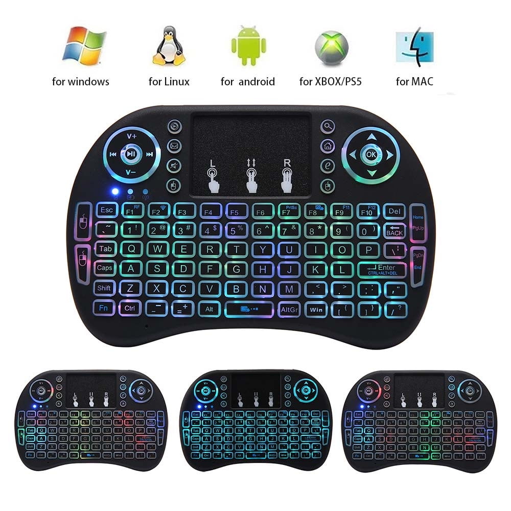 2.4GHz Backlit Mini Keyboard Touchpad Mouse, Mini Wireless Keyboard ...