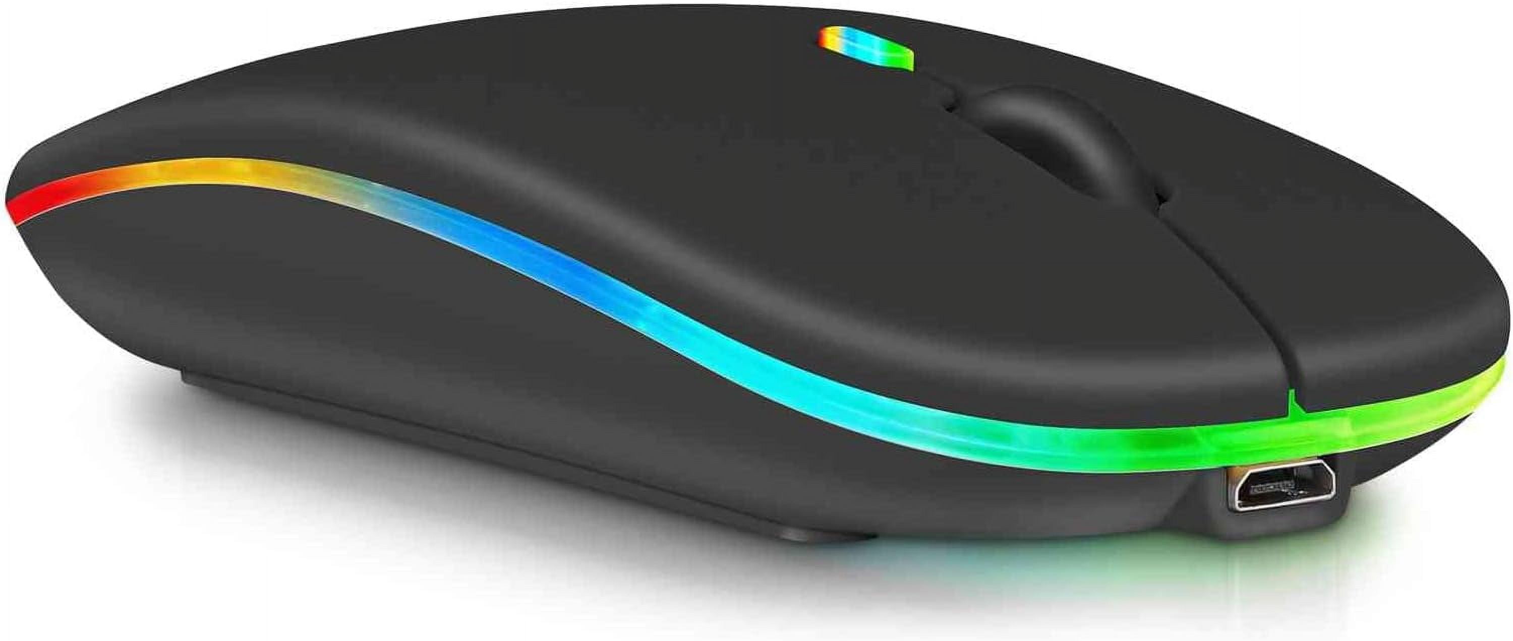 2.4GHz & Bluetooth Mouse, Rechargeable Wireless LED Mouse for Lenovo ...