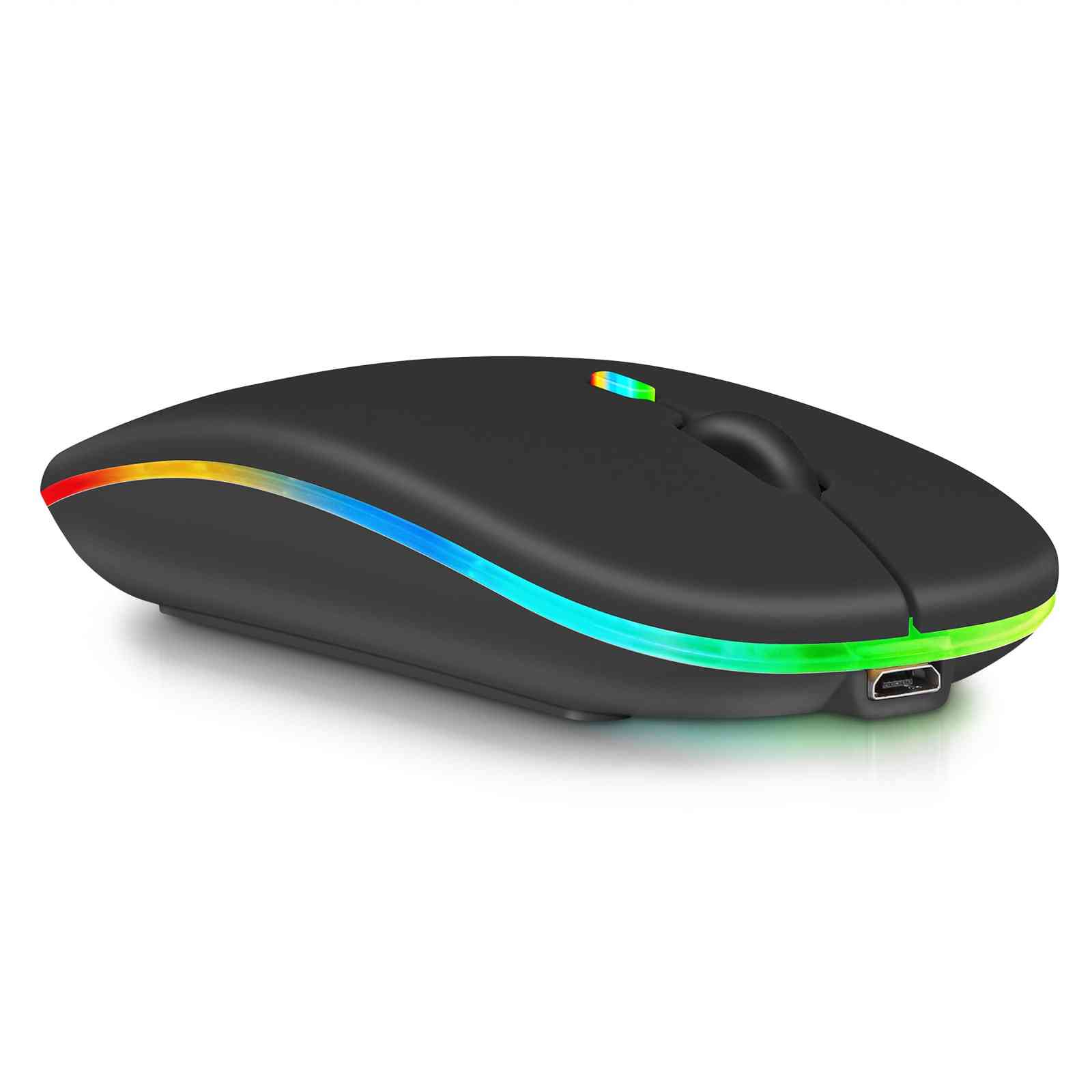 2.4GHz & Bluetooth Mouse, Rechargeable Wireless LED Mouse for Pad X6 ...