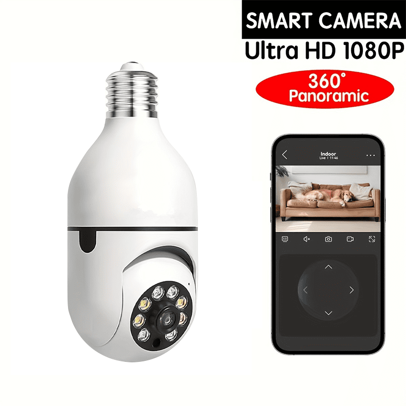 2.4GHz Light Bulb Security Camera 1080P Security Cameras Wireless ...