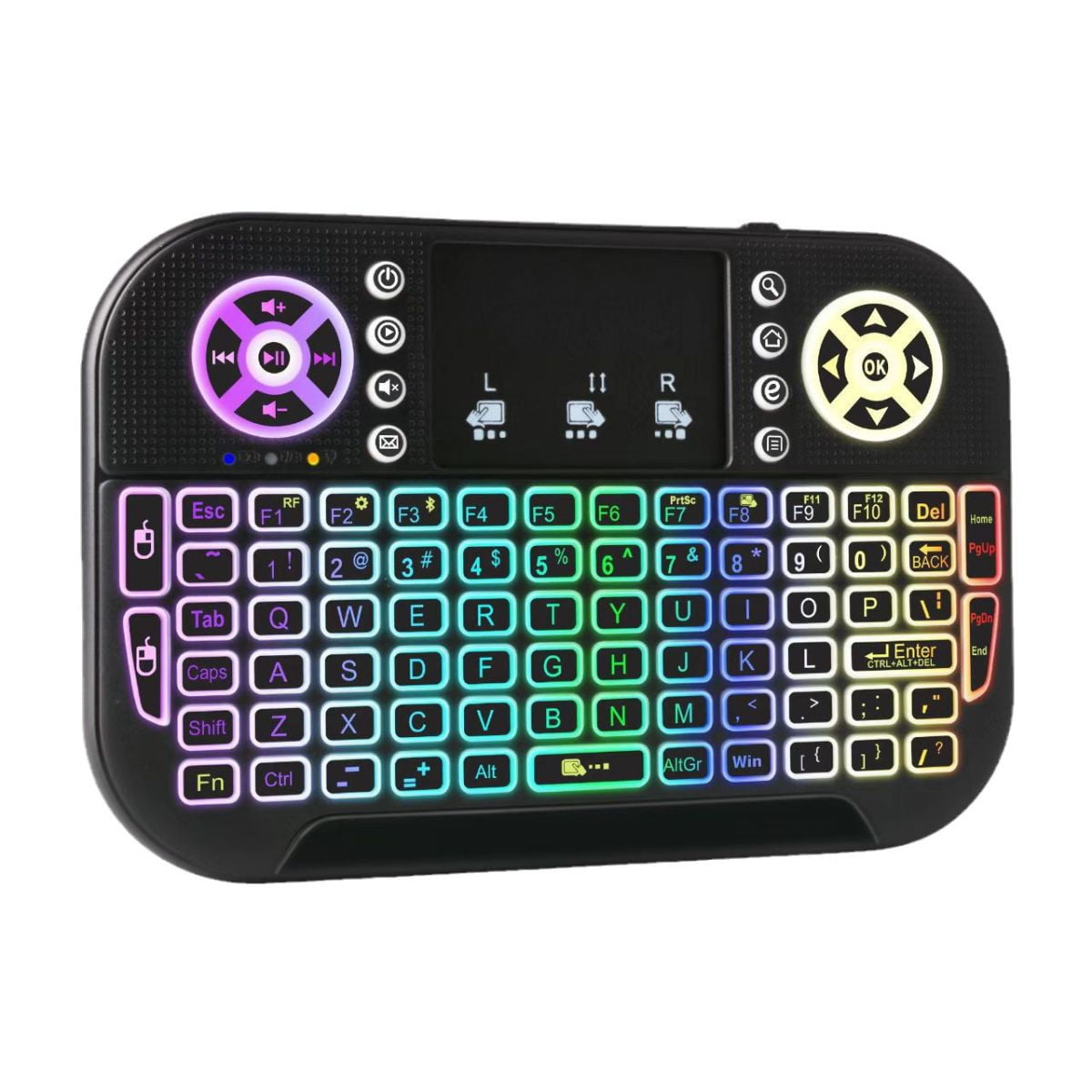 2.4GHz Mini Keyboard Touchpad Mouse, Mini Wireless Keyboard with Touchpad and Multimedia Keys ...