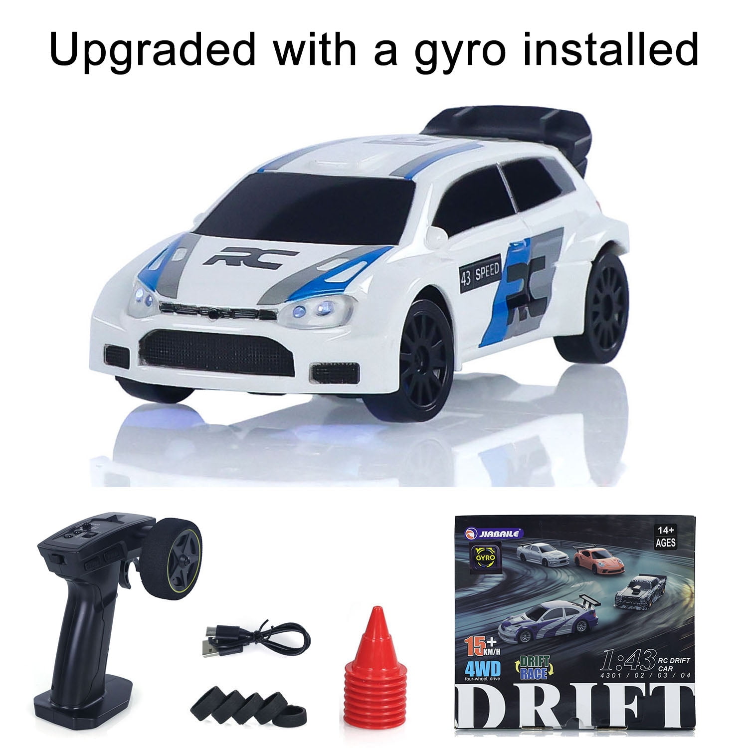 2.4GHz Mini RC Drift Car 1/43 Racing Vehicles High Speed 4WD Ready to ...