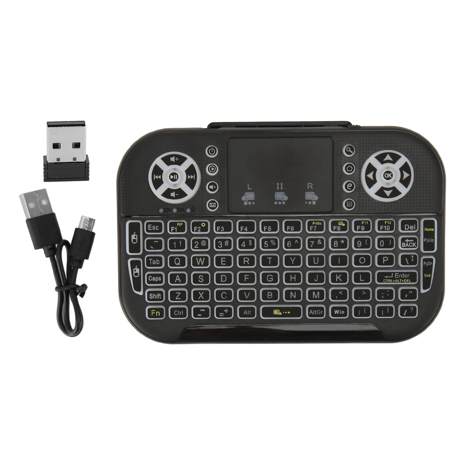 2.4GHz Mini Wireless Bluetooth Keyboard with Touchpad Backlit Portable ...
