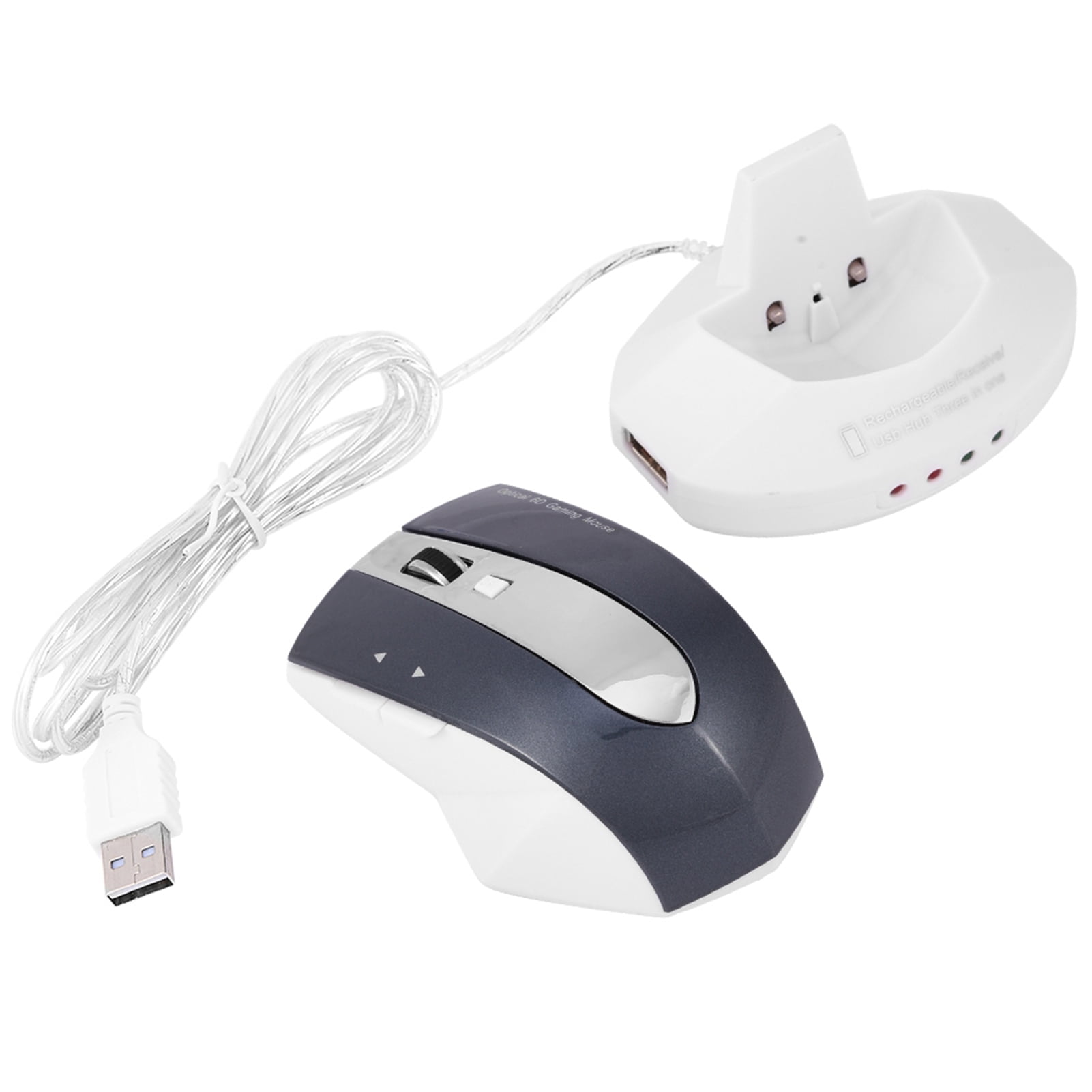 2.4GHz Rechargeable Wireless Optical Gaming Mouse w Charging Dock Stand ...