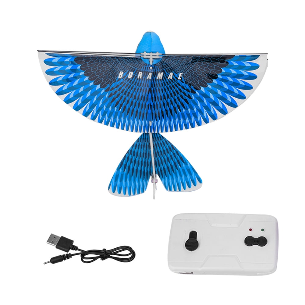 2.4GHz Remote Control Electronic Flying Flapping Wing Bird RC Toy (Blue ...