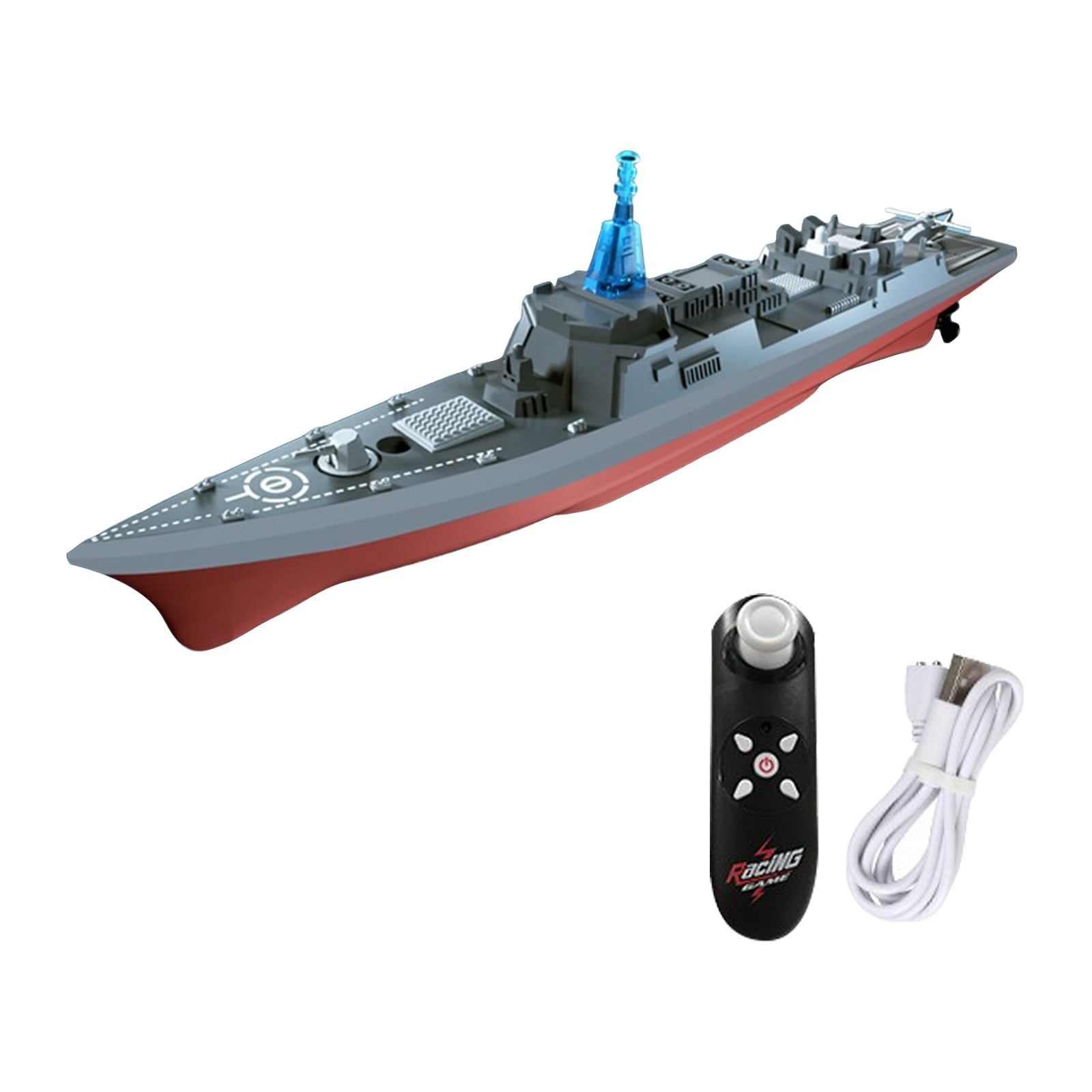 2.4GHz Remote Control Military Destroyer Boat, Waterproof Electric Pool ...