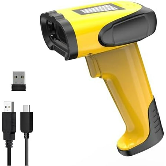 2.4GHz Wireless & Bluetooth Handheld 1D 2D Barcode Scanner, Triple Mode ...