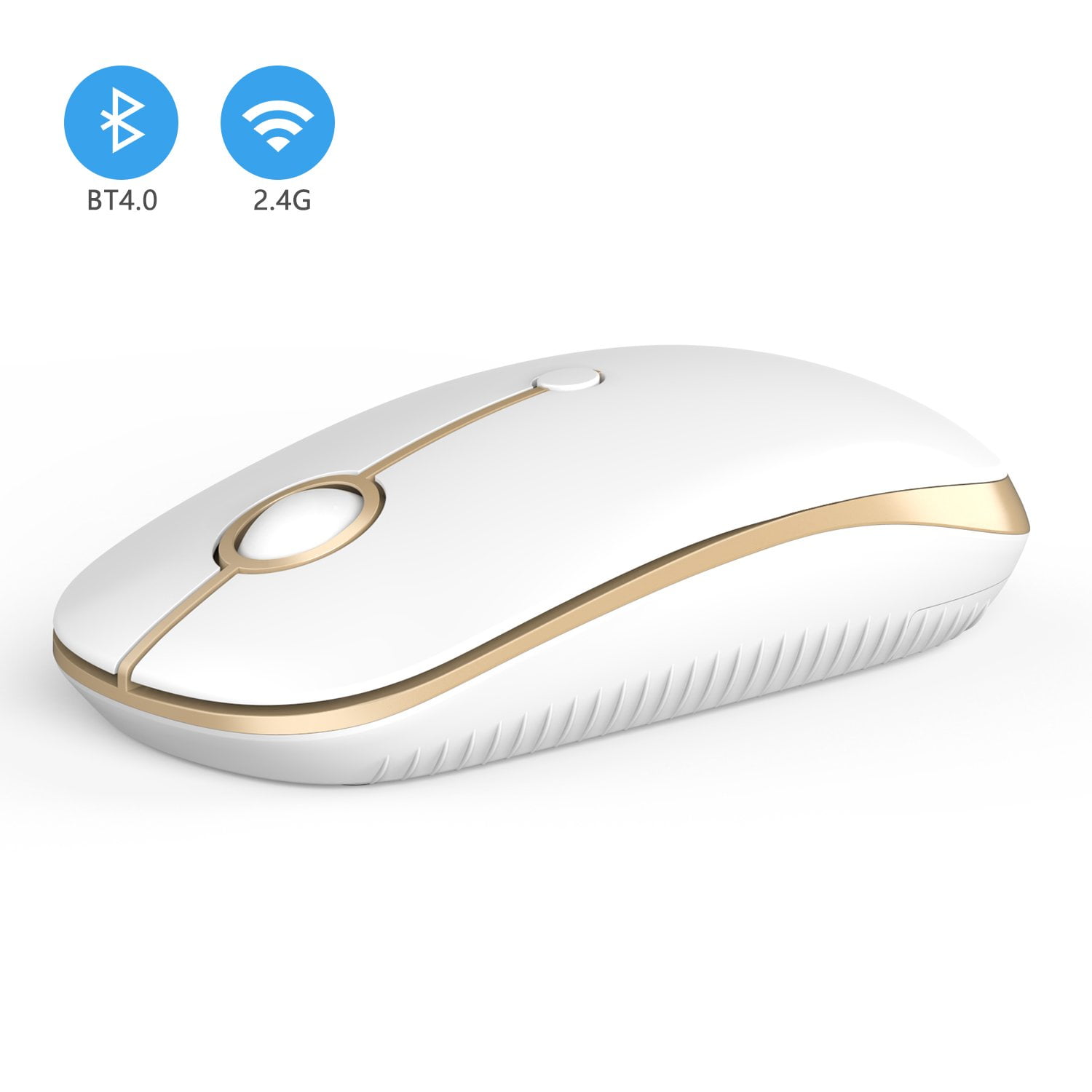 2.4GHz Wireless Bluetooth Mouse, Jelly Comb Dual Mode Slim Wireless ...