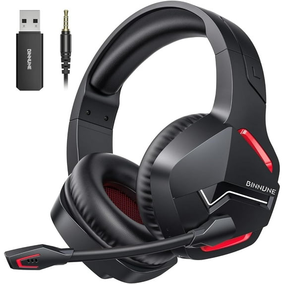 2.4GHz Wireless Gaming Headset, Bluetooth 5.3 Gaming Headphones with ...