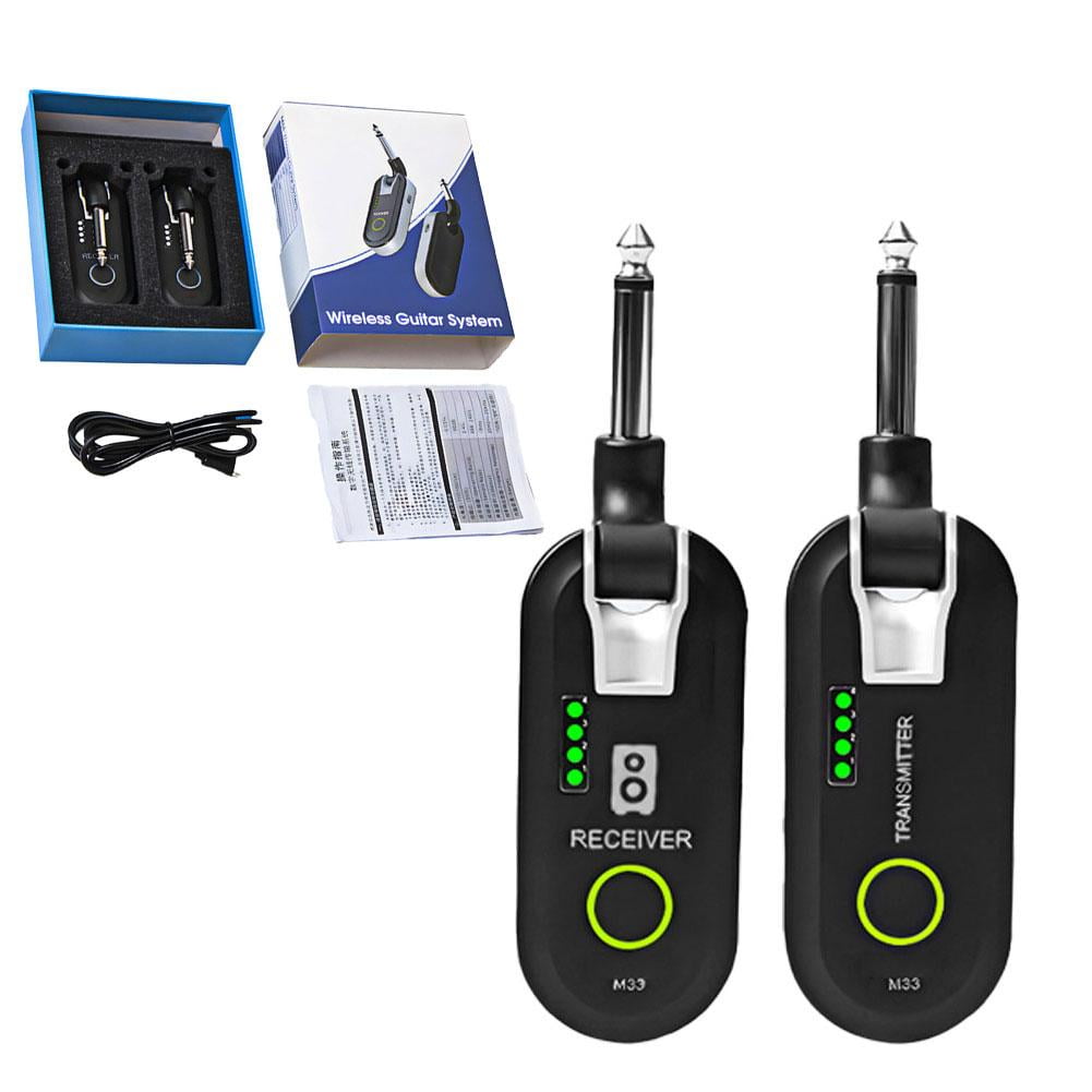 2.4GHz Wireless Guitar Audio System, Rechargeable Transmitter and ...
