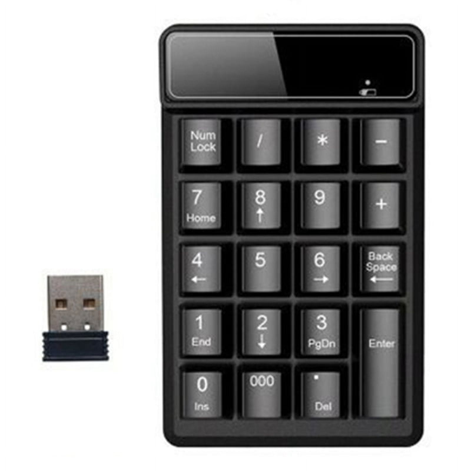 2.4GHz Wireless Keyboard Mini USB Numeric Keypad 19 Keys Number Pad ...