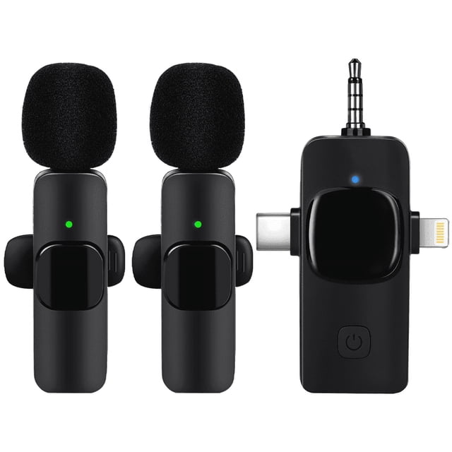 2.4GHz Wireless Lavalier Microphone, Portable Mini Mic with High ...