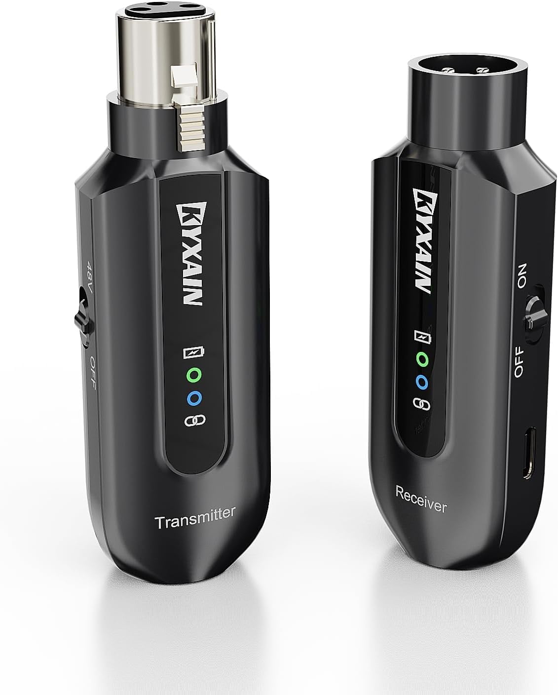 2.4GHz Wireless Microphone System XLR Mic Adapter, Audio Dynamic ...