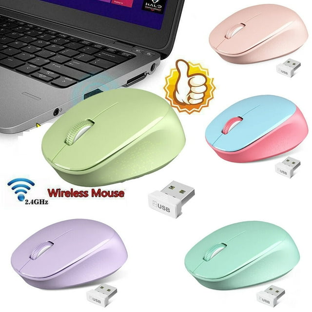 2.4GHz Wireless Mouse Optical Ergonomic Mice & USB Receiver - Walmart.com