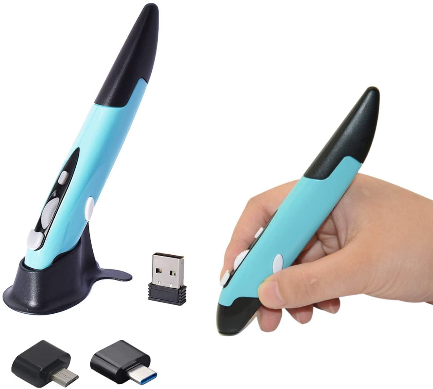 2.4GHz Wireless Mouse Pen Pocket Pen Mouse, Adjustable DPI Ergonomic ...