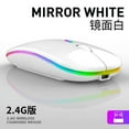 2.4GHz Wireless Mouse USB Rechargeable LED RGB Mouse Silent Ergonomic ...