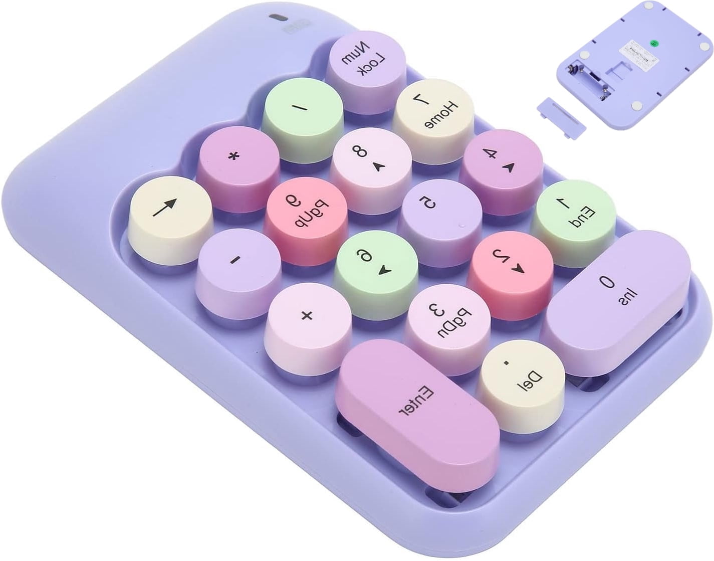 2.4GHz Wireless Numeric Keypad, 18 Keys Portable Number Pad Mini ...