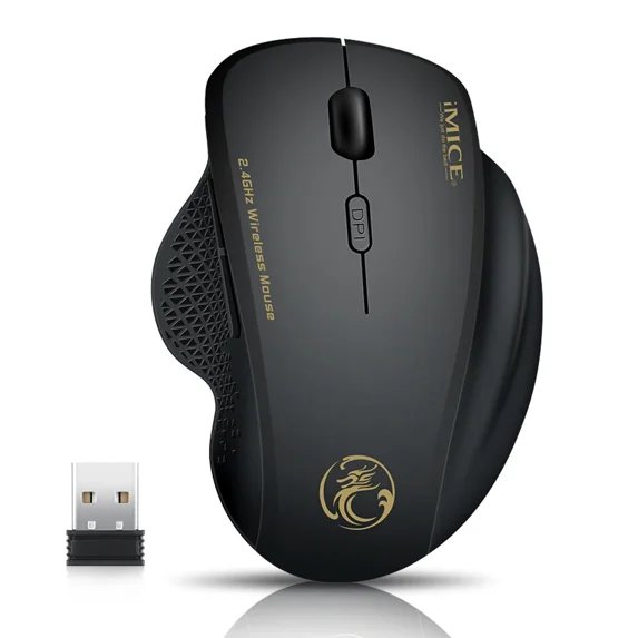 2.4GHz Wireless Optical Mice PC Gaming Mouse 6 Buttons & USB Receiver ...