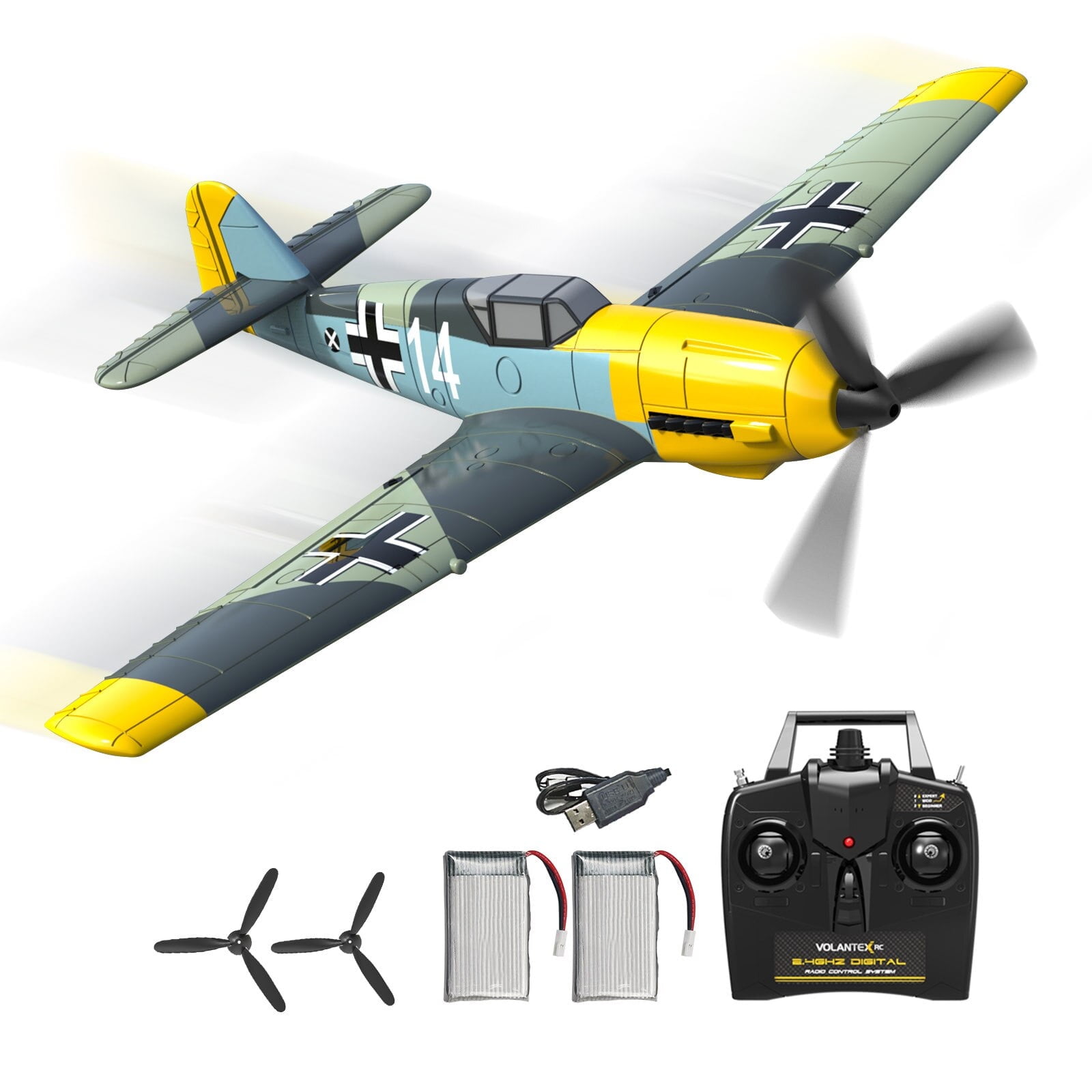2.4Ghz 4CH Remote Control Airplane BF109 Fighter EPP Foam RC Plane ...