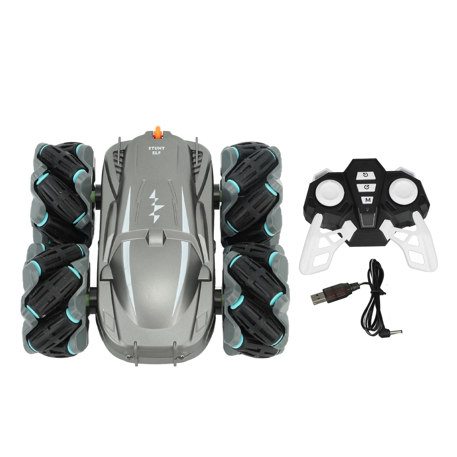 2.4Ghz Double Sided Stunt Drift RC Car 360° Rotating Remote Control Stunt Drift Car 500mAh ...