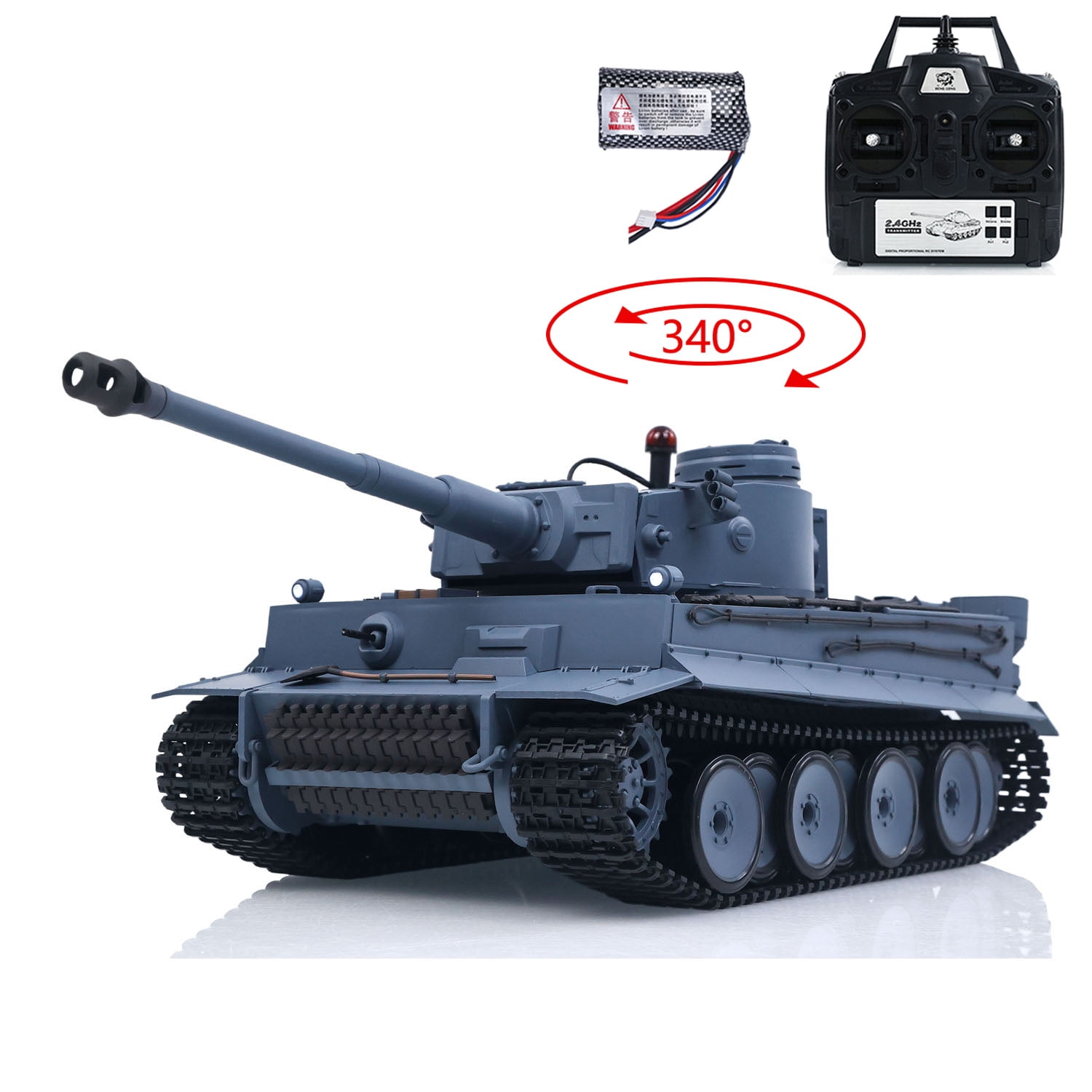 2.4Ghz Henglong 1/16 Scale TK7.0 Plastic Ver German Tiger I BB IR RTR ...