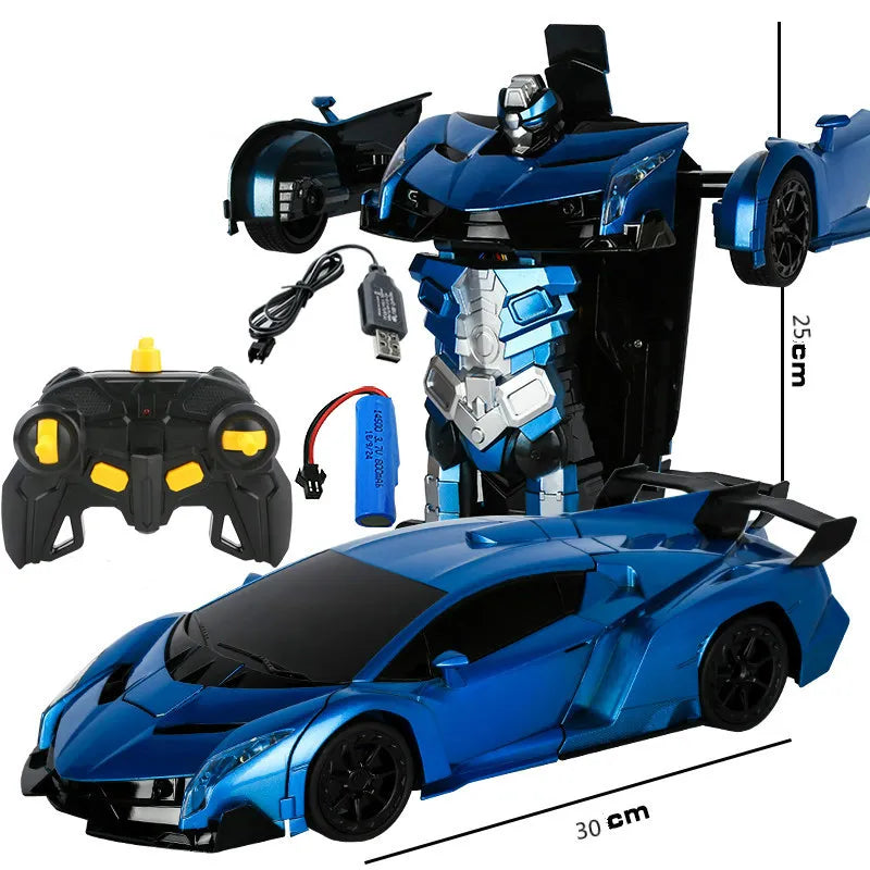 2.4Ghz Induction Transformation Robot Car 1:14 Deformation RC Car Toy ...