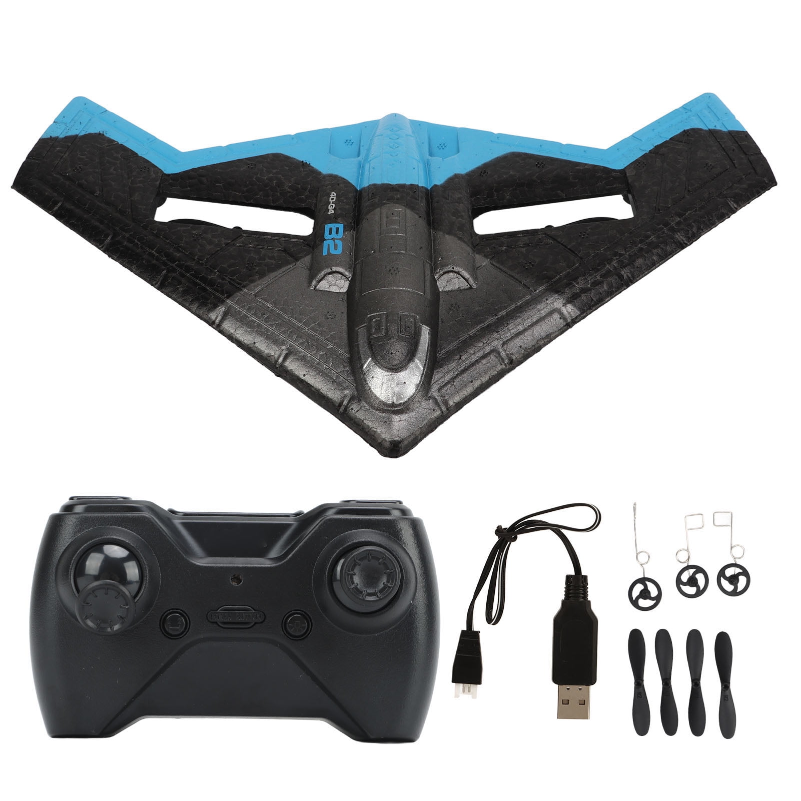 2.4Ghz RC Glider Airplane Model Collision Resistance Glide Remote ...