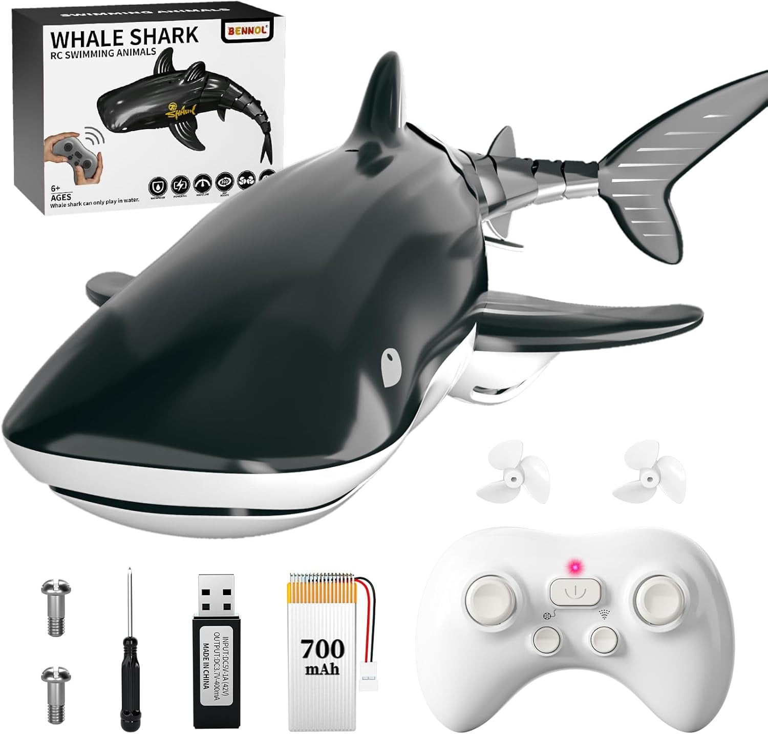 2.4Ghz Remote Control Shark Toys for Boys Kids, 1:18 Scale High ...