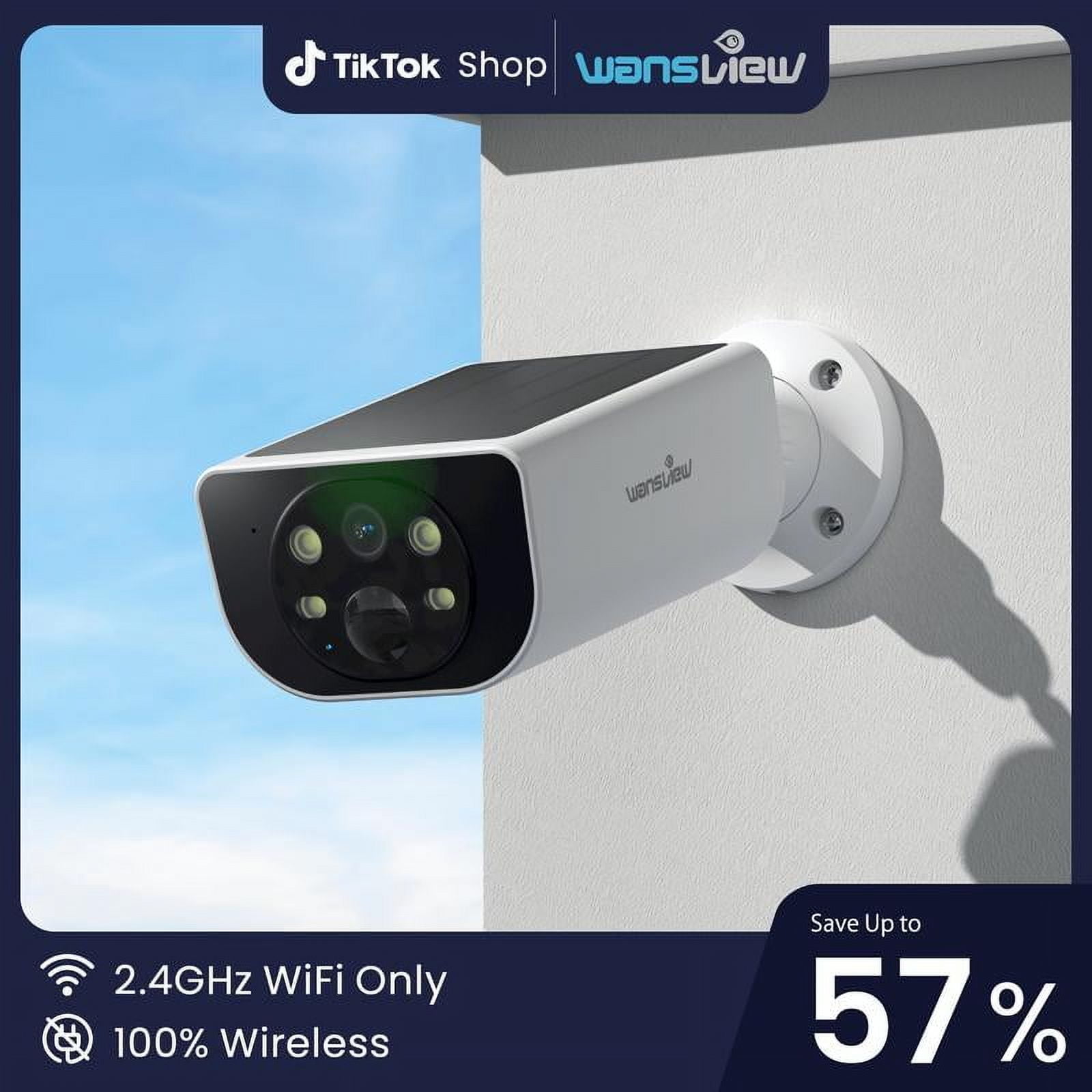 2.4Ghz WiFi Home Security Cameras Continuous Solar Power - Security ...