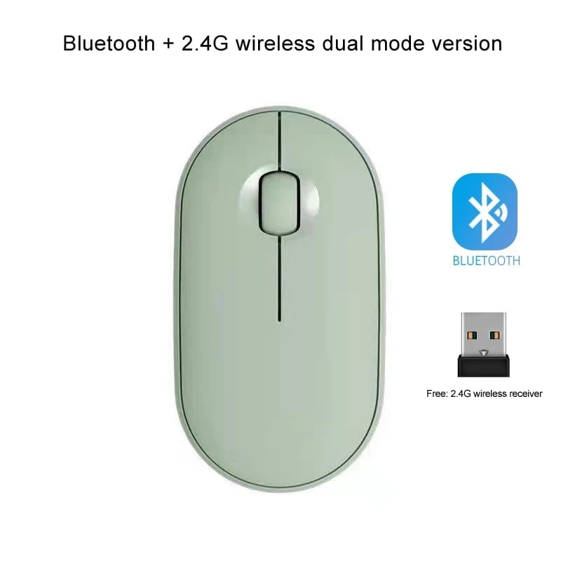 2.4Ghz Wireless Bluetooth 3.0/5.2 Mouse USB Port For Windows Mac IOS ...