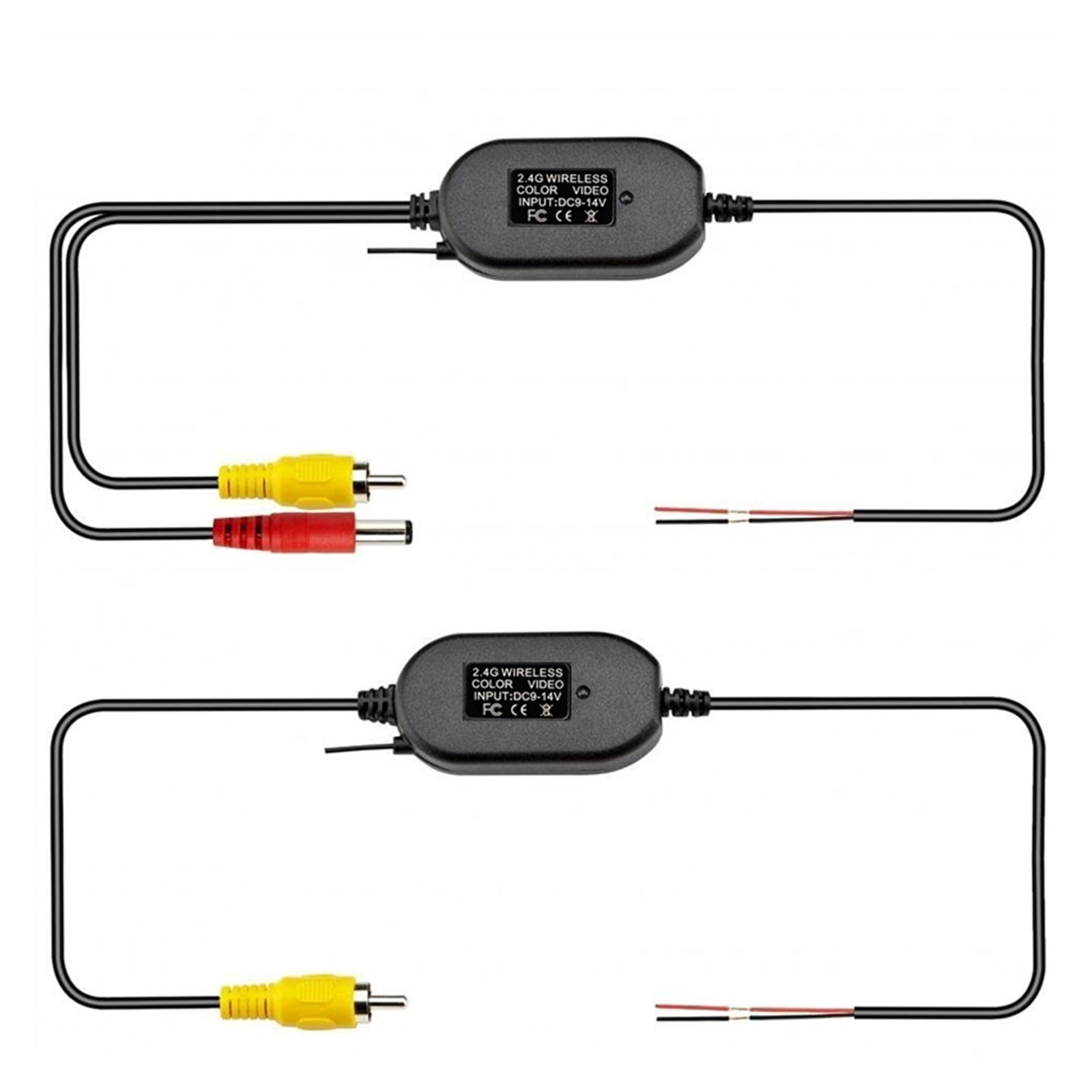 2.4Ghz Wireless Car RCA Video Transmitter and Receiver for RCA Rear ...