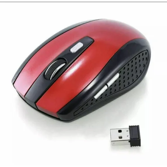 2.4Ghz Wireless Optical Red Mouse Usb Receiver For Pc Laptop Computer ...