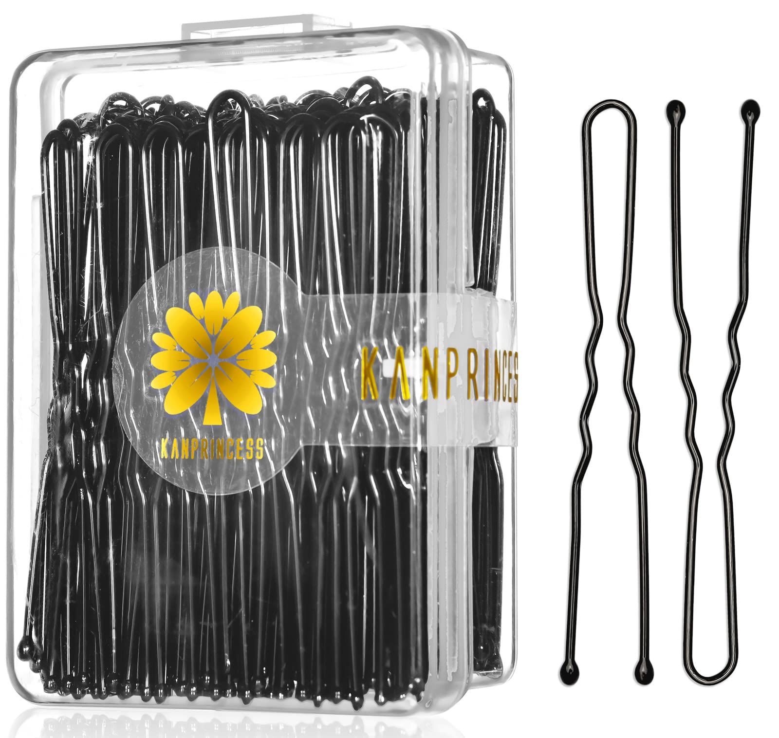 2.4Inch U Shaped Black Bobby Pins, Pain-Free U Pins for All Hair Types ...