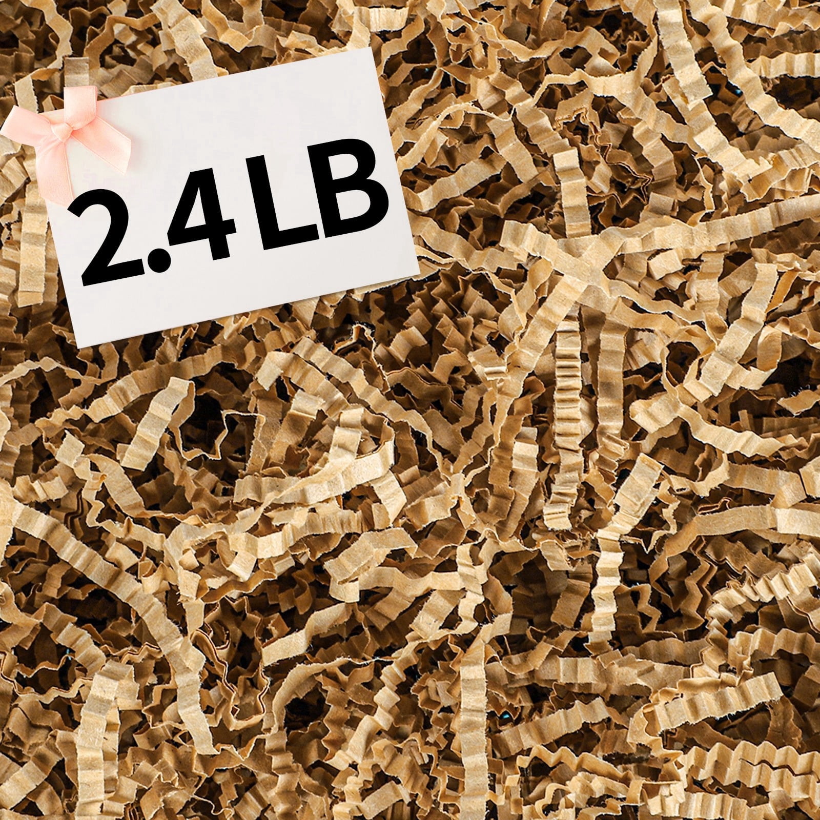 2.4LB Crinkle Cut Paper Shred Filler, Brown Crinkle Paper Basket Filler ...