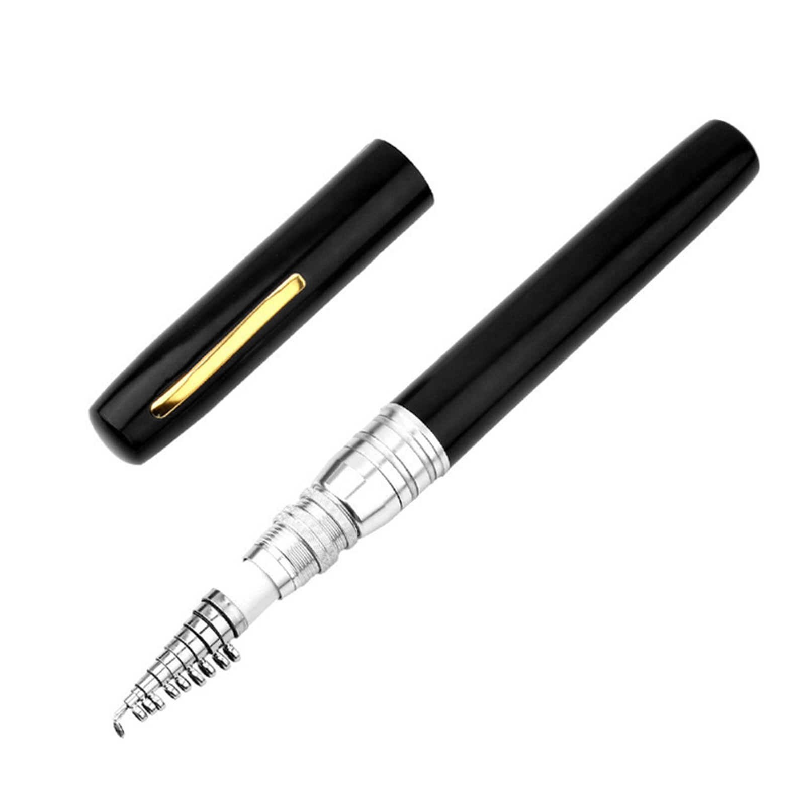 2.4M Telescopic Pen Shape Fishing Rod Portable Aluminum Alloy Fishing ...