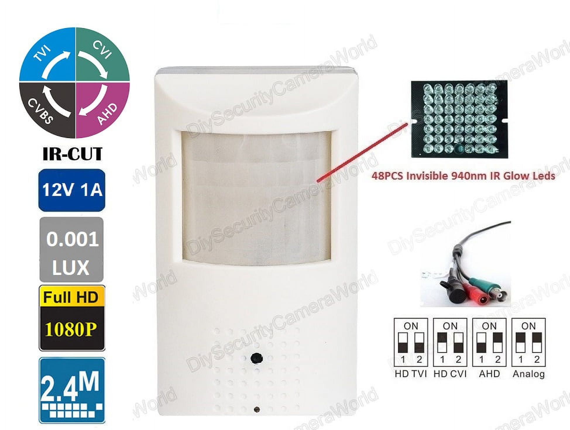 2.4MP HD TVI/CVI/AHD/CVBS 1080P 3.7mm Lens Small PIR Covert Hidden ...