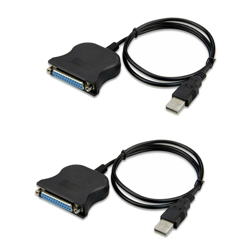 2/4PC USB 2.0 Male to 25 Pin DB25 Female Parallel Port Printer Adapter ...